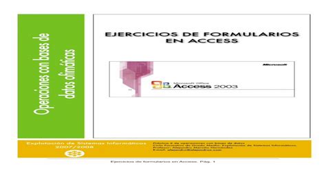 Ejercicios De Formularios En Access E Recursos Info4 Pdf Formularios Pdf