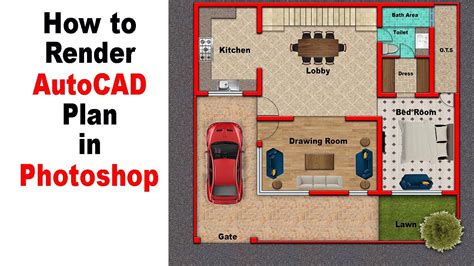 How To Render A Floor Plan In Photoshop Easily Autocad Plan Render My XXX Hot Girl