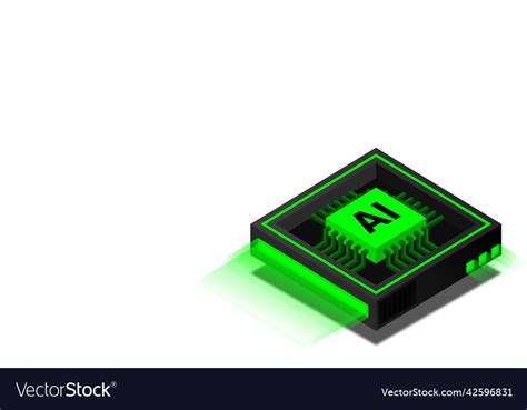 artificial intelligence ai web banner isometric vector image