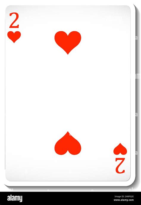 Two Of Hearts Playing Card Isolated Illustration Stock Vector Image