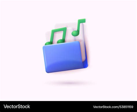 3d Document Folder For Management Multimedia Vector Image
