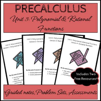 Precalculus Unit Polynomial Rational Functions TPT