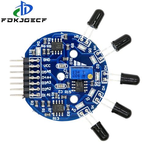 5 Way Flame Sensor Module 5 Road Digital Analog Signal Dual Output Fire