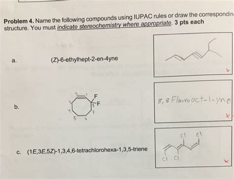 Solved Problem Name The Following Compounds Using IUPAC Chegg Com