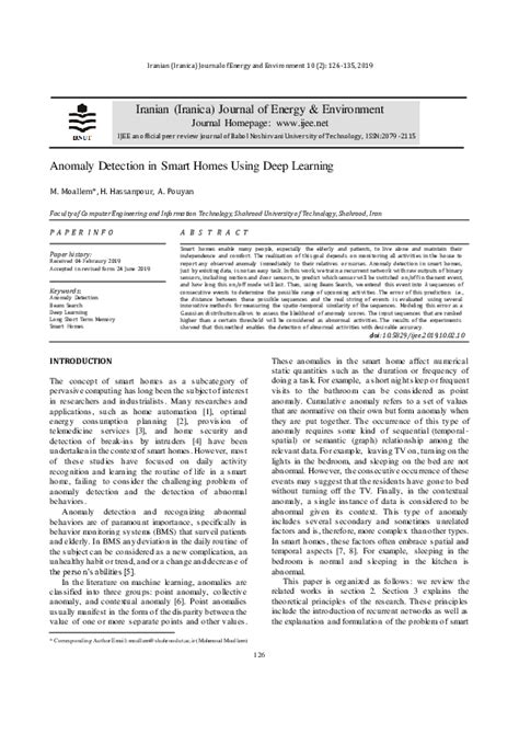Pdf Anomaly Detection In Smart Homes Using Deep Learning