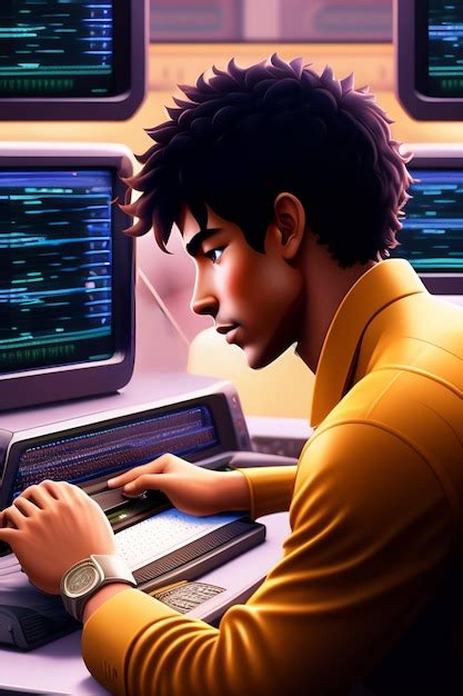 premium photo programming on computer generated ai