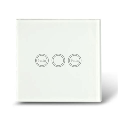 Wall Light Touch Timer Switch 1 Gang 1 Way Crystal Glass Cover Time