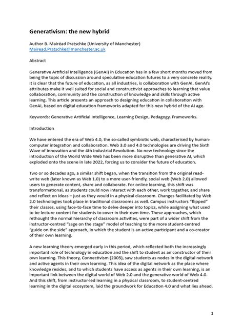 Generativism Pdf Learning Intelligence Ai And Semantics