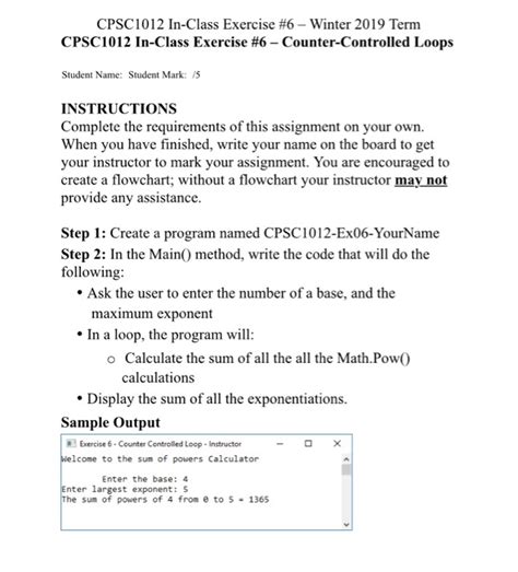 Solved CPSC In Class Exercise Winter Term CPSC Chegg Com
