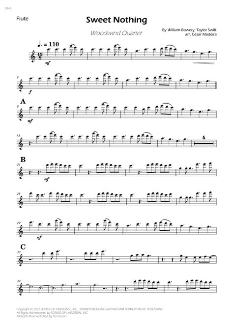 Sweet Nothing Arr César Madeira By Taylor Swift Sheet Music For
