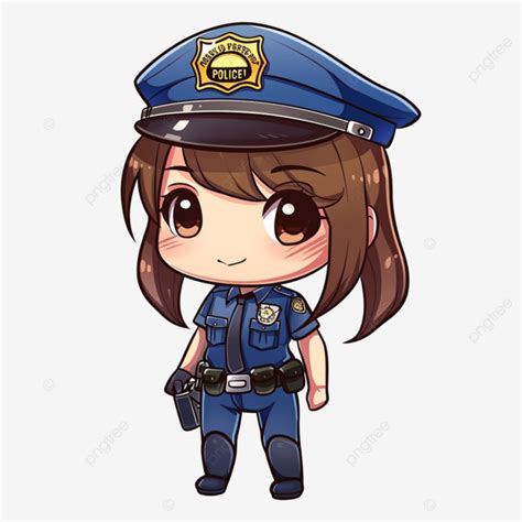귀여운 경찰 꼬마 캐릭터 디자인 배지 캡 만화 Png 일러스트 및 이미지 에 대한 무료 다운로드 Pngtree