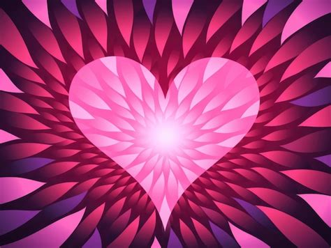 Premium Photo Radiating Heart Patterns Design A Background With Heart Shapes