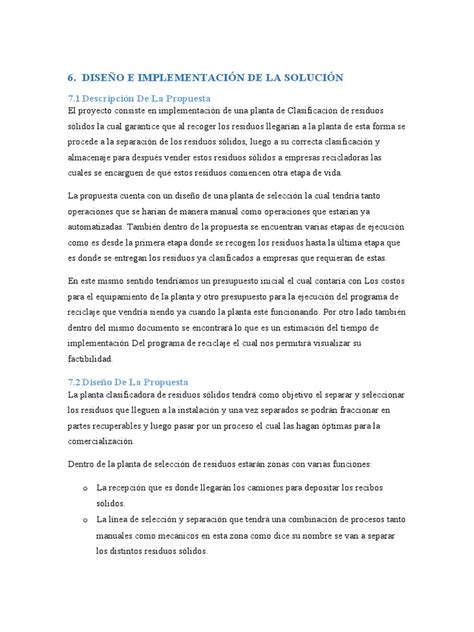 Diseño E Implementación De La Solución Pdf