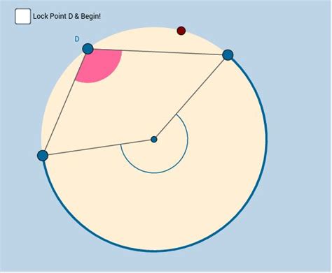 Discover The Inscribed Angle Theorem With Interactive Geometry