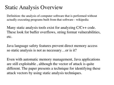 Ppt Finding Security Vulnerabilities In Java Applications With Static Analysis Usenix Security