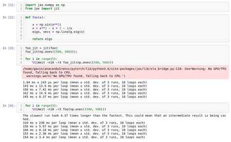 Speed Up Gained From Using Jit Does Not Persist Issue Google Jax GitHub