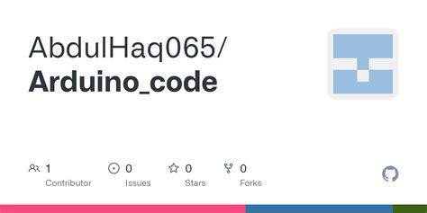 GitHub AbdulHaq Arduino Code