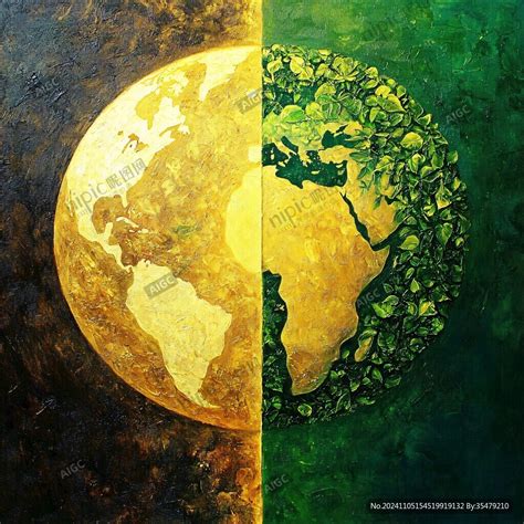 Ai创作图地球命运共同体 和谐绿色星球 全球地球月球月亮 协同共进的地球家园 低碳艺术 构建地球生命共同体 共生的地球家园 共建地球生命共同体