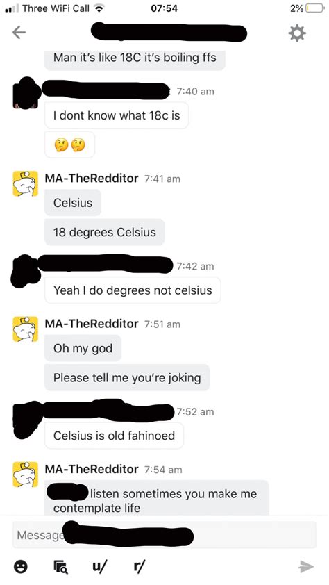 Do You Use Degrees Or Celsius R Facepalm