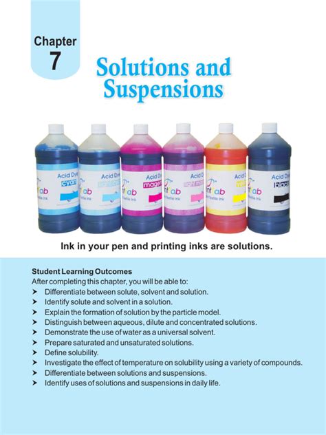 Resource Notes Mixtures Pdf Mixture Solubility