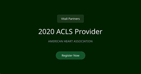 Aha 2020 Acls Provider Vitali Partners
