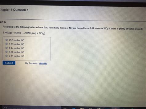Solved According To The Following Balanced Reaction How
