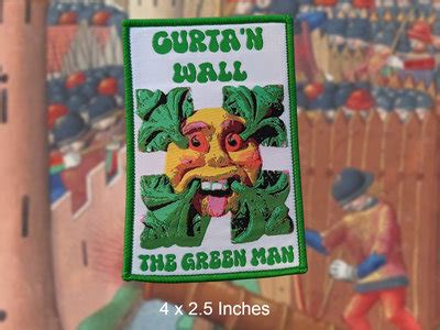 Curtan Wall The Green Man Woven Patch Grime Stone Records