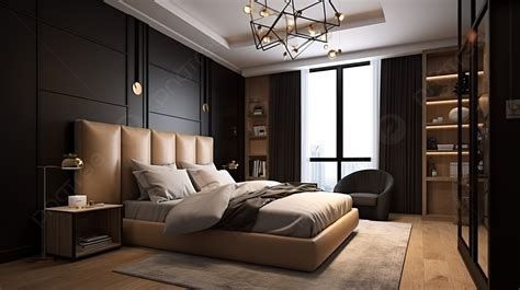 3d Illustration Of A Luxurious Bedroom Interior Background Modern