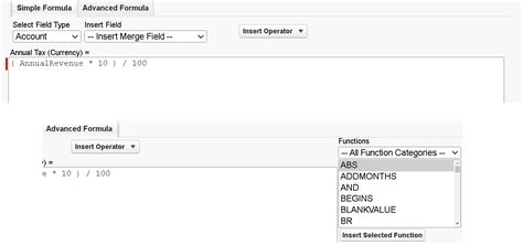 using formula fields in salesforce