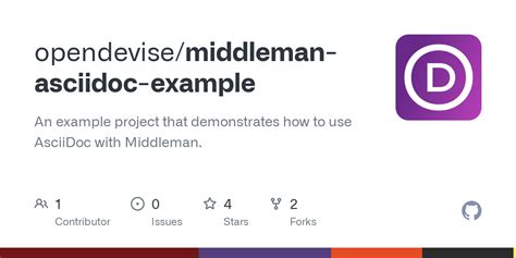 Github Opendevisemiddleman Asciidoc Example An Example Project That