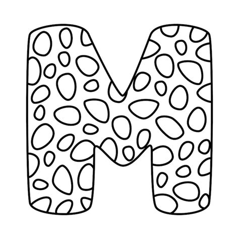 어린이를위한 알파벳 색칠 공부 책 손으로 그린 벡터 알파벳 문자 기호 낙서 글꼴 세트 벡터 일러스트 레이 션 프리미엄 벡터