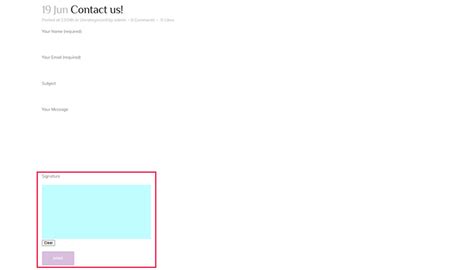 how to add signature field to contact form qode interactive