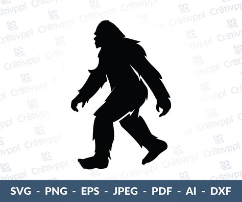 Bigfoot Svg Yeti Svg Big Foot Svg Sasquatch Svg Vector Cut Etsy