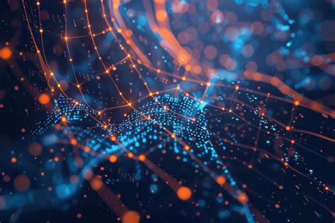 Abstract Ai Algorithm Background With Futuristic Neural Networks And Data Flow Premium Ai