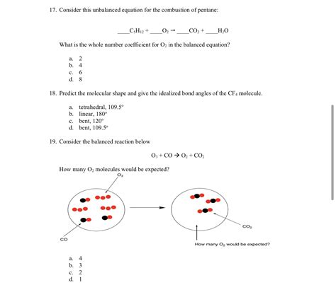Solved 17 Consider This Unbalanced Equation For The