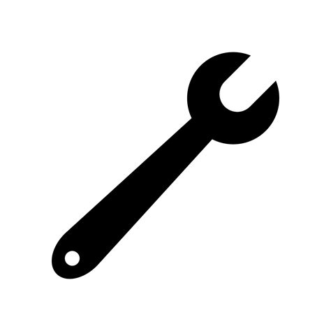 Spanner Silhouette Icon Wrench Settings Vector 26530489 Vector Art