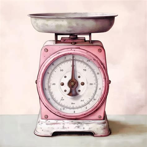 Premium Ai Image A Pink Scale With The Number 1 On It