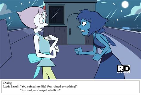 Storyboard Scene Of Another Fan Episode Project While Working On A Lapis Pearl Fusion Angry