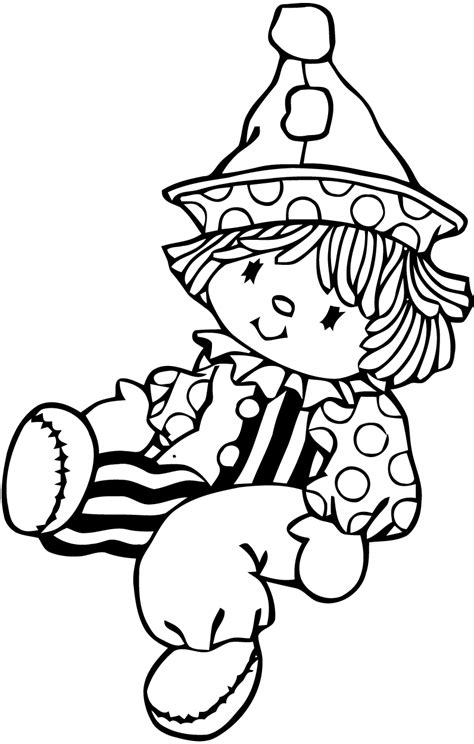 Cute Clown Coloring Pages