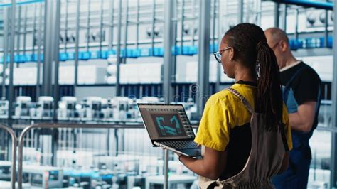 Engineering Team Working In Smart Factory Collecting And Analyzing Data Stock Video Video Of