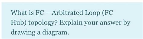 Solved What Is Fc Arbitrated Loop Fc Hub Topology Solved What Is Fc Arbitrated Loop Fc Hub Topology