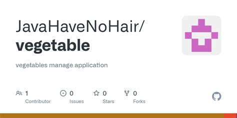 Github Javahavenohairvegetable Vegetables Manage Application