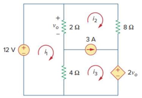 Use Mesh Analysis To Find I 1 I 2 And I 3 In The Circuit Of Fig 3 97