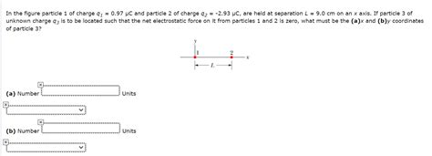 Solved In the figure particle 1 of charge q1 0 97 μC and Chegg com