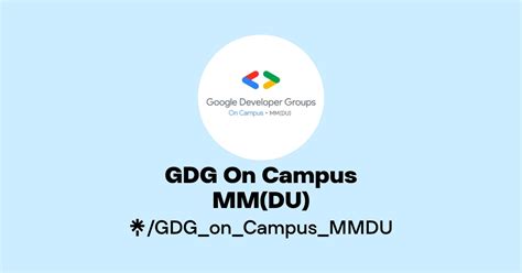 Gdg On Campus Mm Du Instagram Linktree