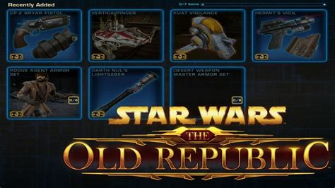 New Cartel Market Items On The Pts New Vehicles Armor Sets Kenobi