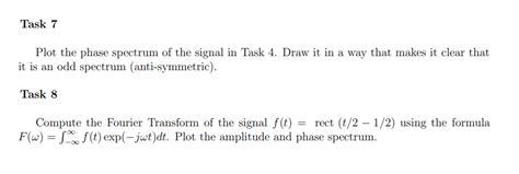 Task Plot The Phase Spectrum Of The Signal In Task Chegg Com