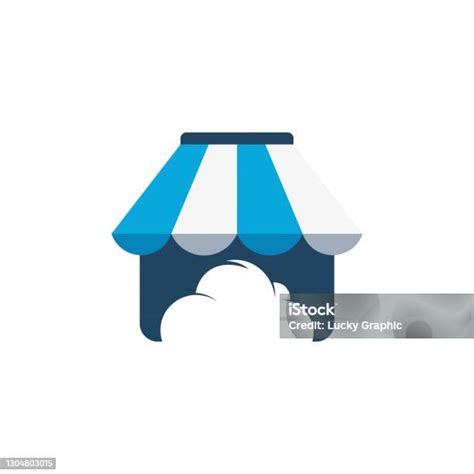 온라인 상점 로고 디자인 컨셉 벡터 픽셀 샵 기호 템플릿 클라우드 스토어 로고 기호 가방에 대한 스톡 벡터 아트 및 기타 이미지 가방 개념 개발 Istock