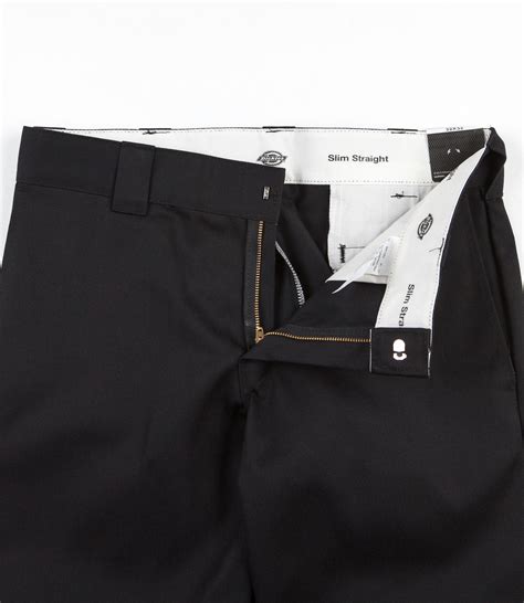 Dickies 873 Slim Straight Work Trousers Black Flatspot