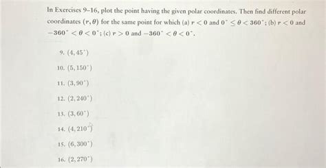 Solved In Exercises Plot The Point Having The Given Chegg